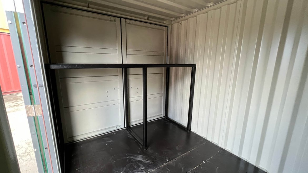 10ft Container with Bespoke Racking | Cleveland Containers