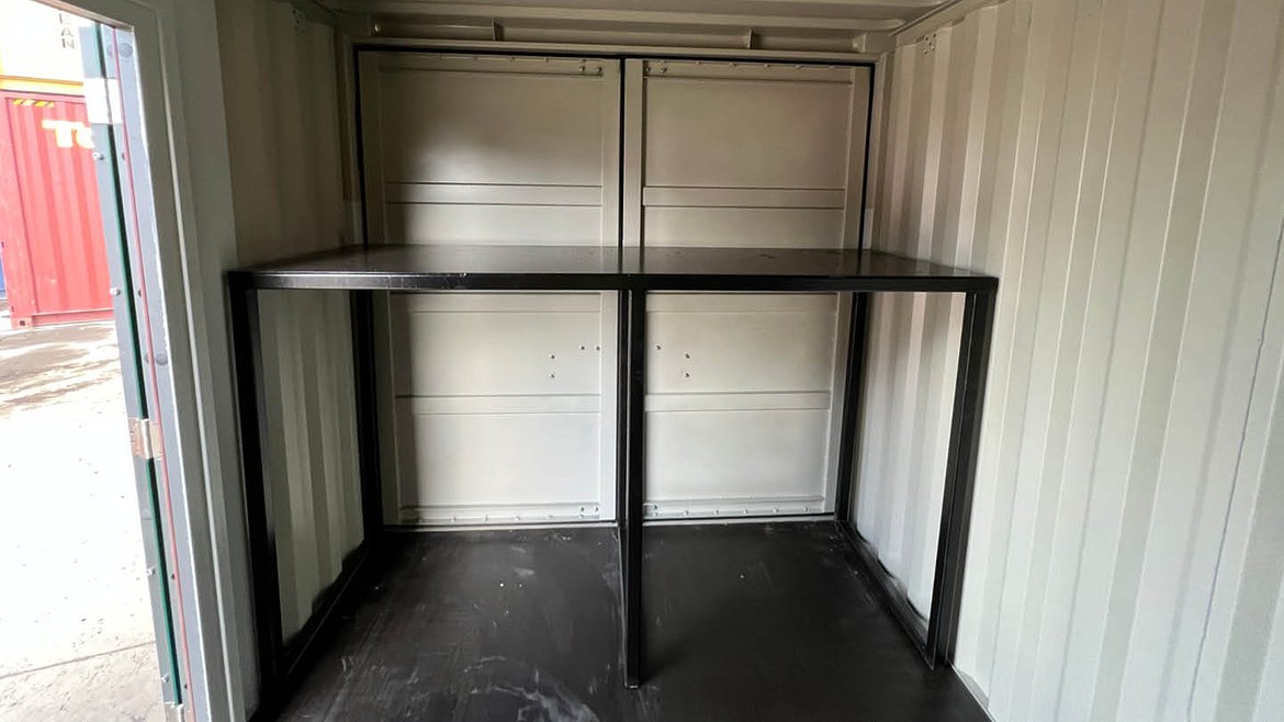 10ft Container with Bespoke Racking | Cleveland Containers