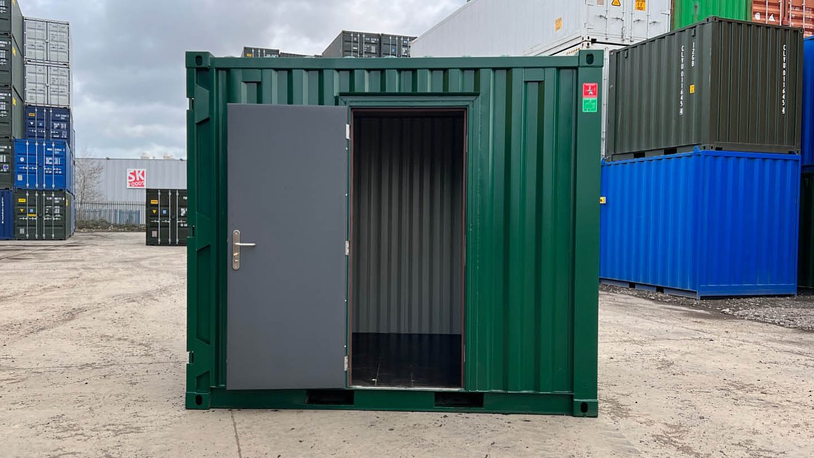 10ft Container with Bespoke Racking | Cleveland Containers